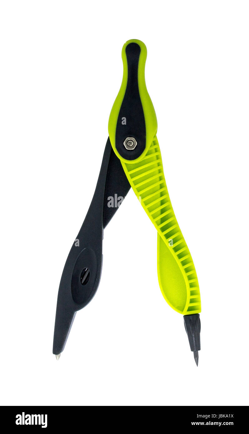 Plastic compass isolated on white Stock Photo - Alamy