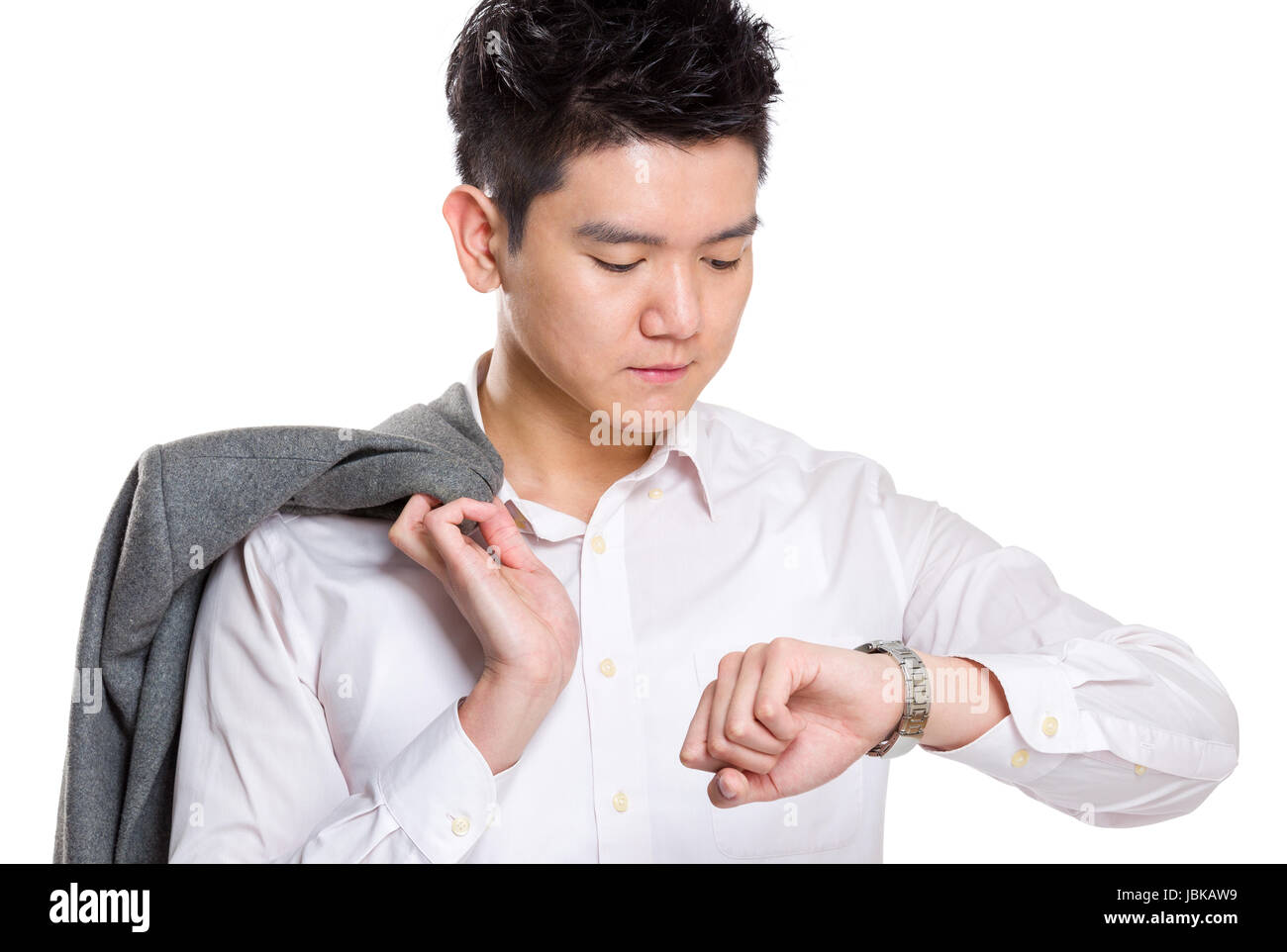 business guy looking at watch Stock Photo - Alamy