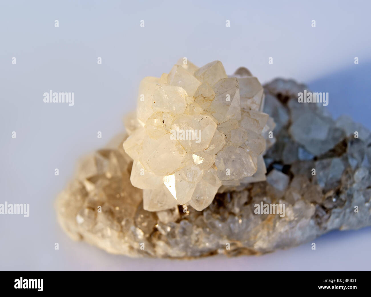 Quartz matrix mineral flower on matrix from India Stock Photo - Alamy