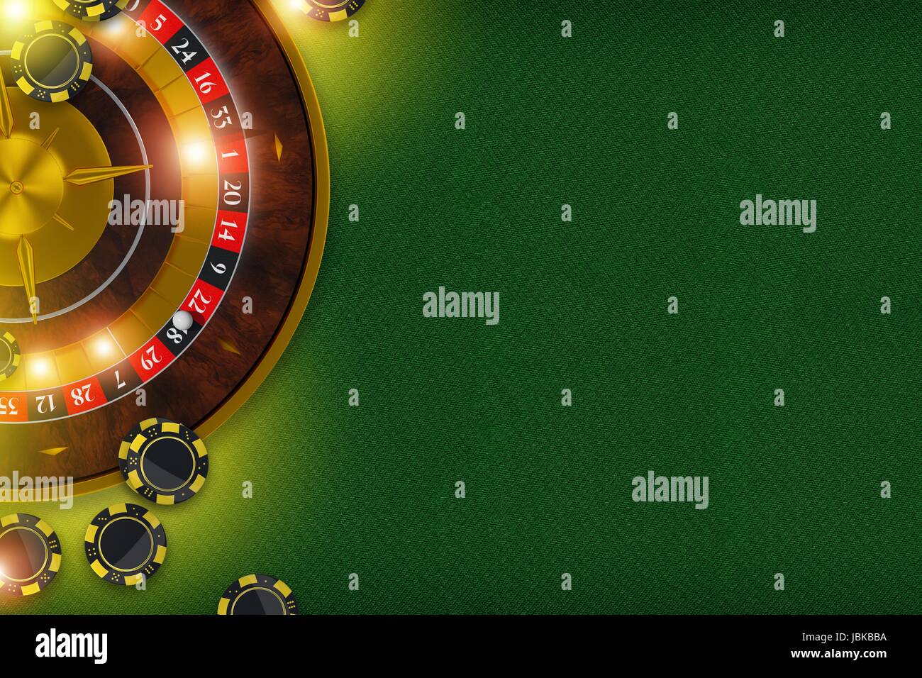 Elegant Casino Roulette Backdrop. Classic Green Textile Material Table ...