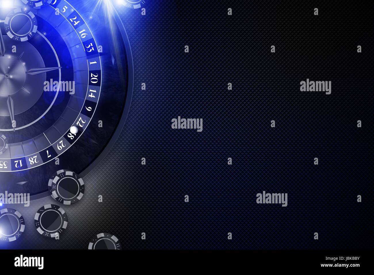 Glowing Blue Roulette Game Concept 3D Rendered Background Illustration ...