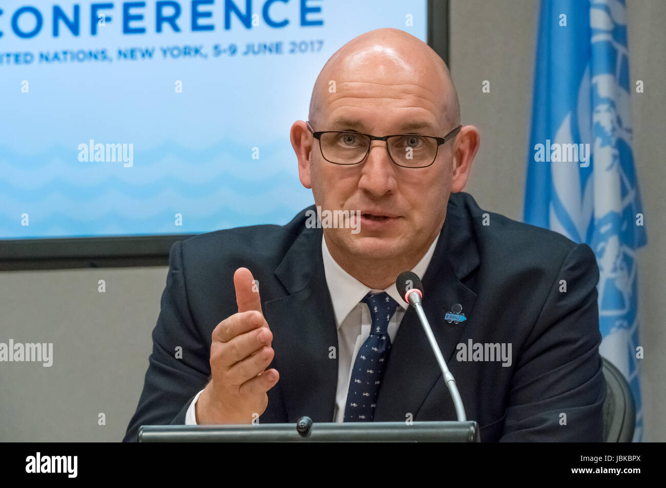 New York, United States. 08th June, 2017. Anthony Long speaks with the ...