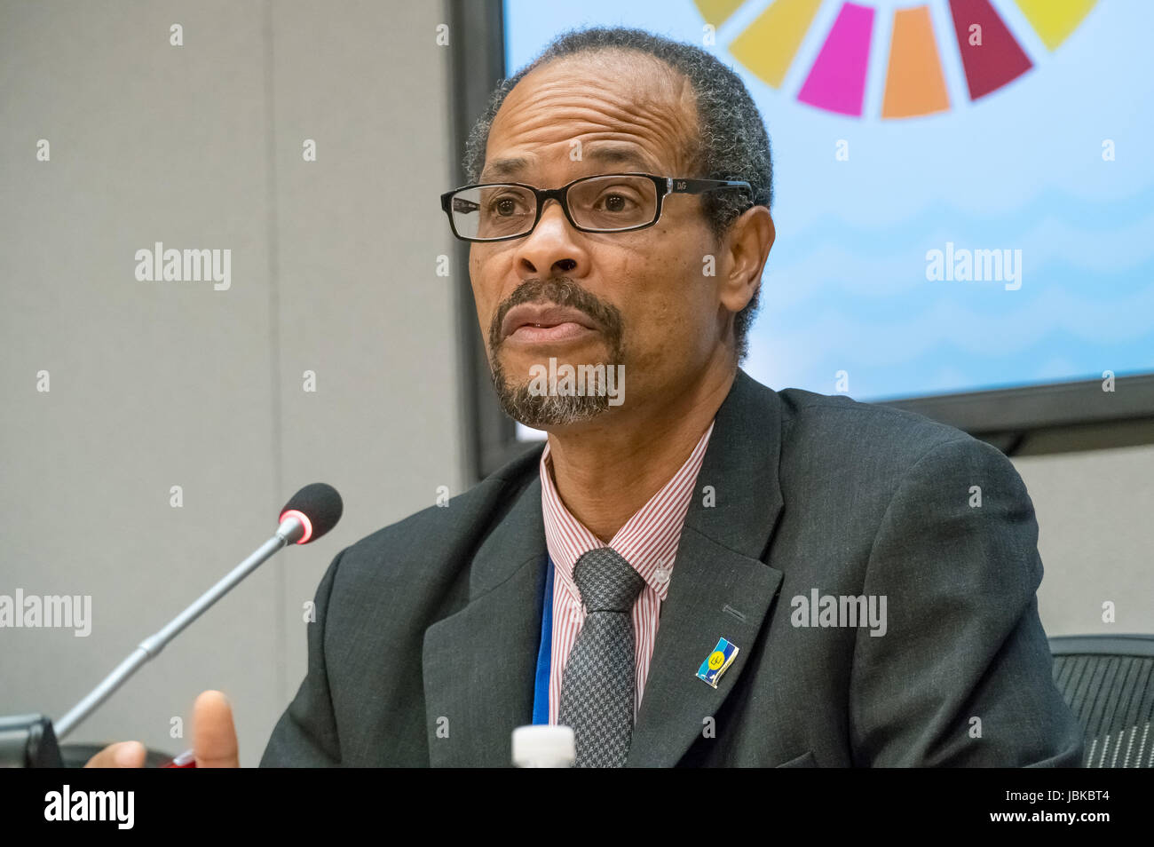New York, United States. 08th June, 2017. Milton Haughton speaks with ...