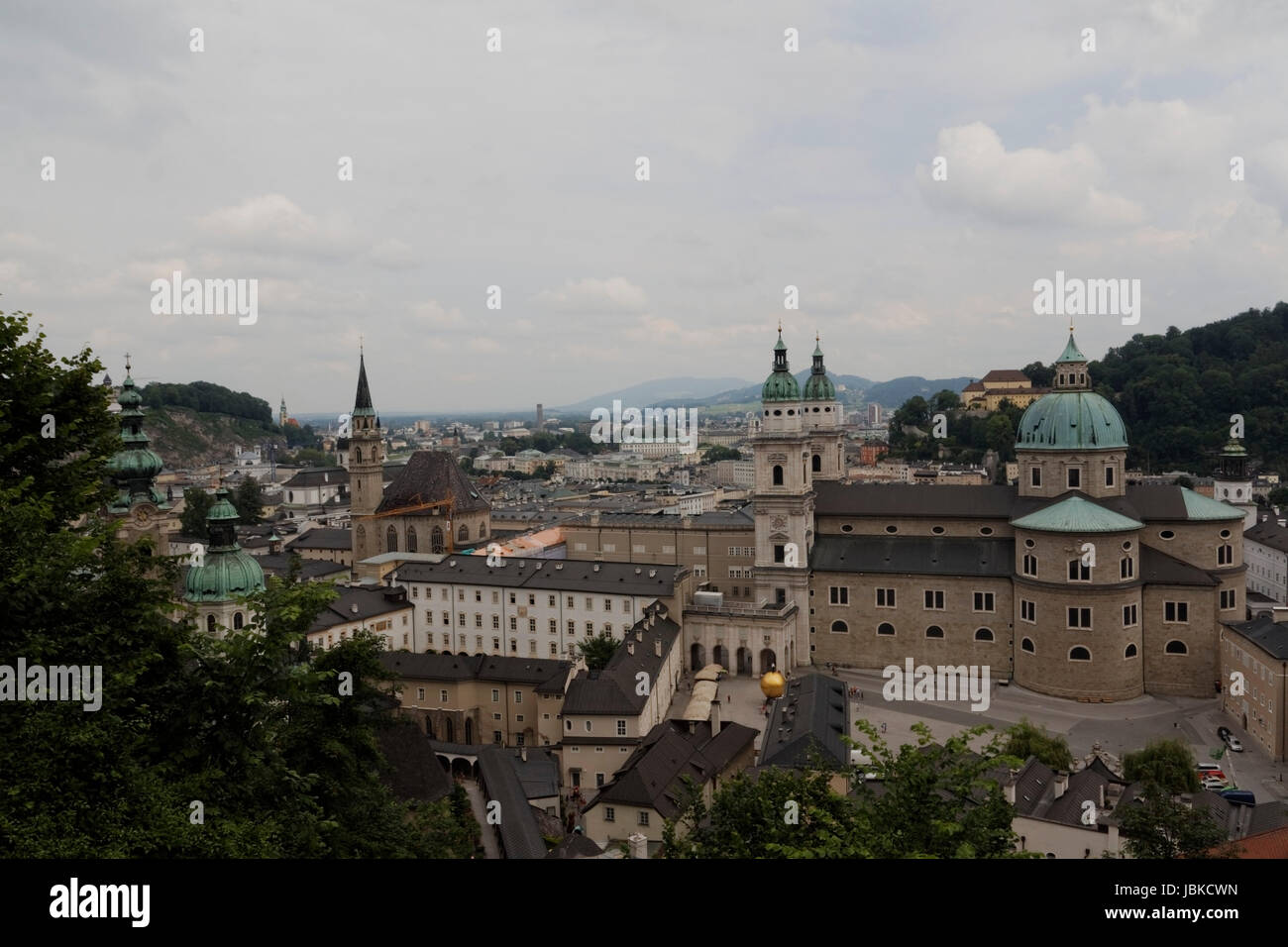 overlooking the salzburg cathedral of festungsgasse Stock Photo - Alamy