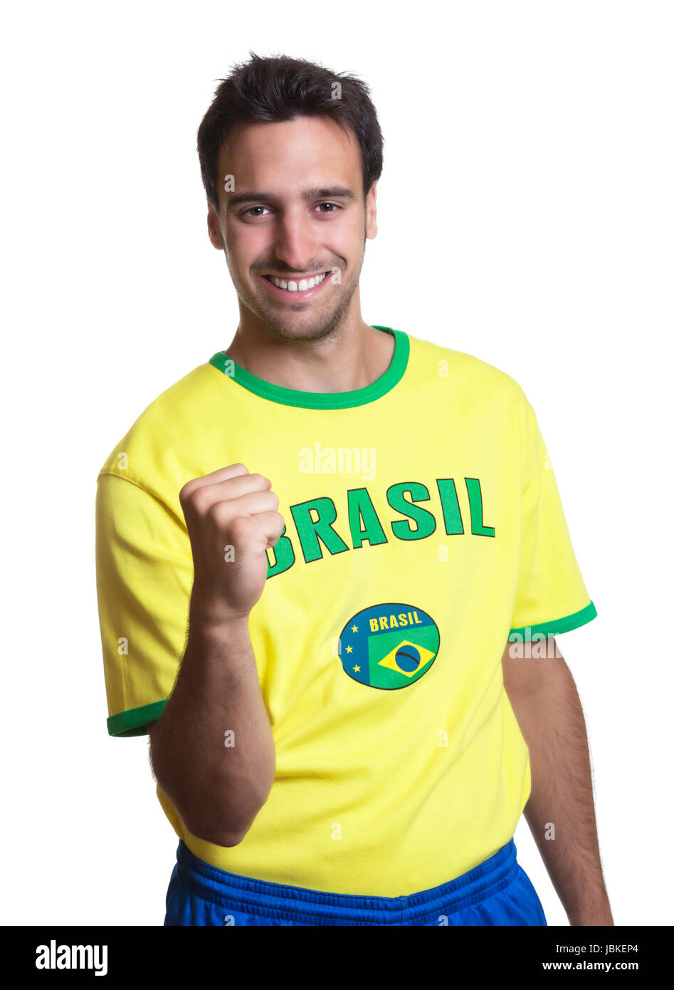 Brazilian guy winner brazil flag hi-res stock photography and images ...