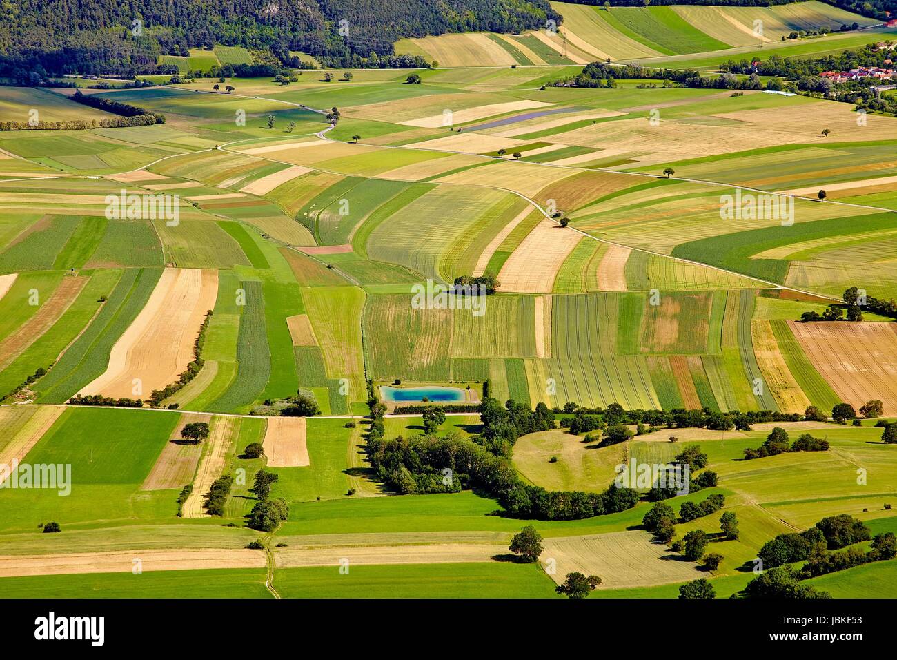 Aerial view of agricultural fields Stock Photo - Alamy