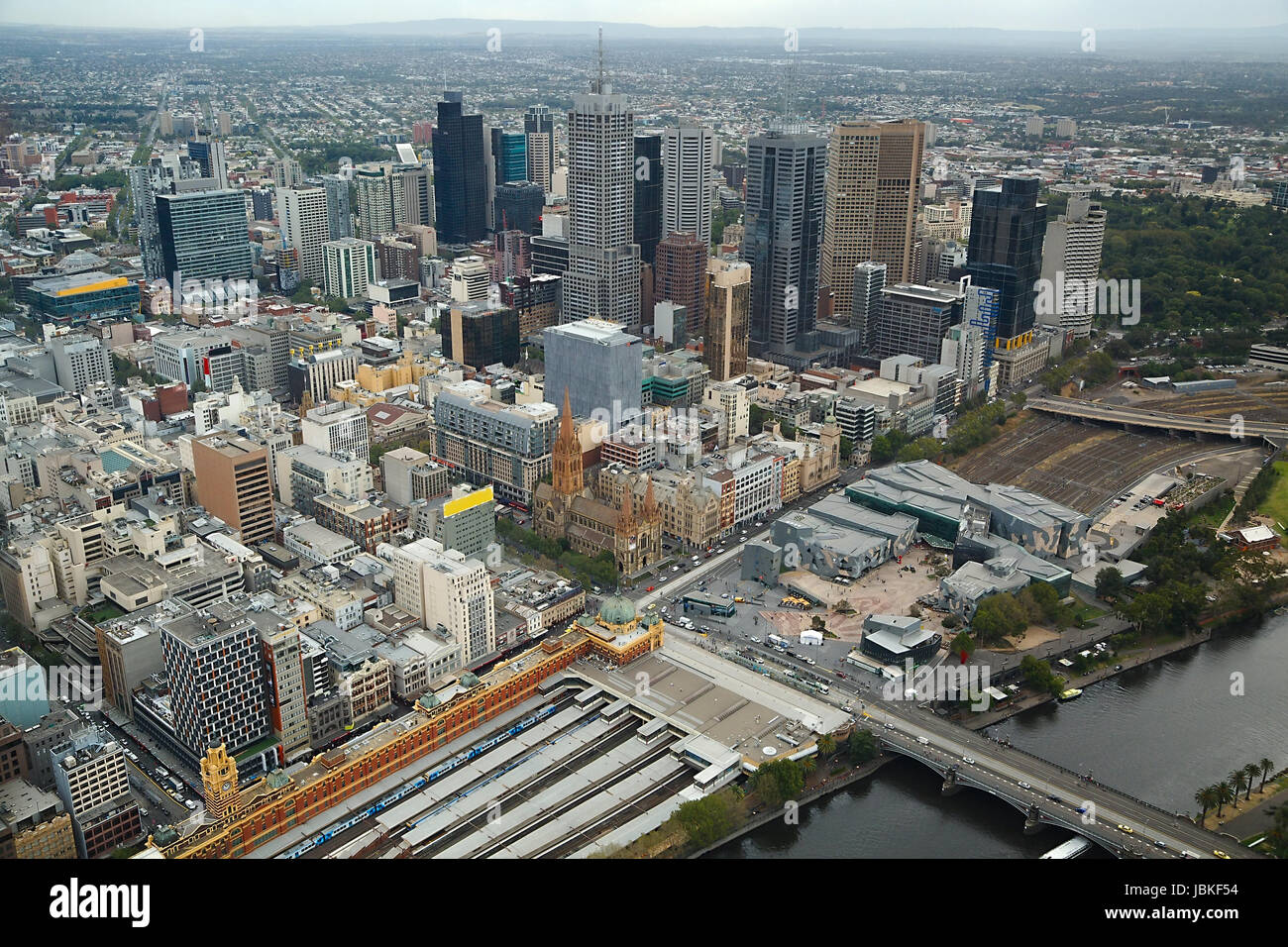 Melbourne, Australia from bird's eye view Stock Photo - Alamy
