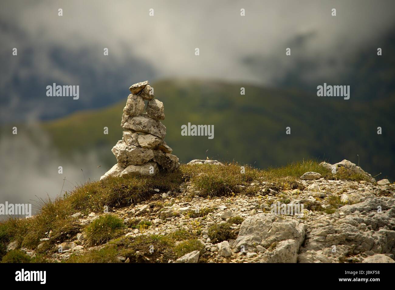 Pile of stones by a footpath hi-res stock photography and images - Alamy