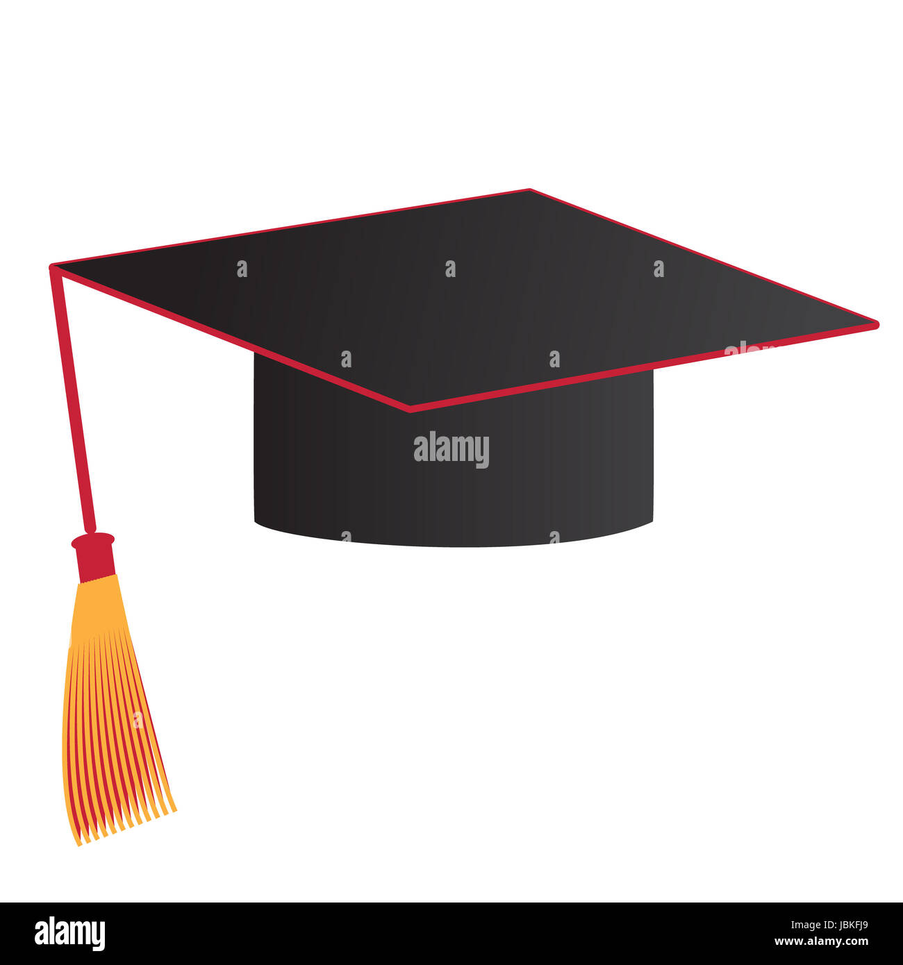 Graduation Cap isolated on white, vector illustration Stock Photo - Alamy