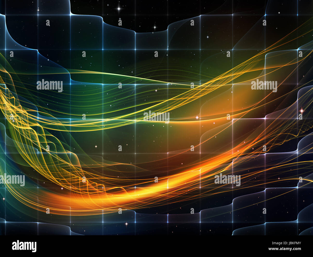 Geometry of Space series. Design composed of conceptual grids, curves ...