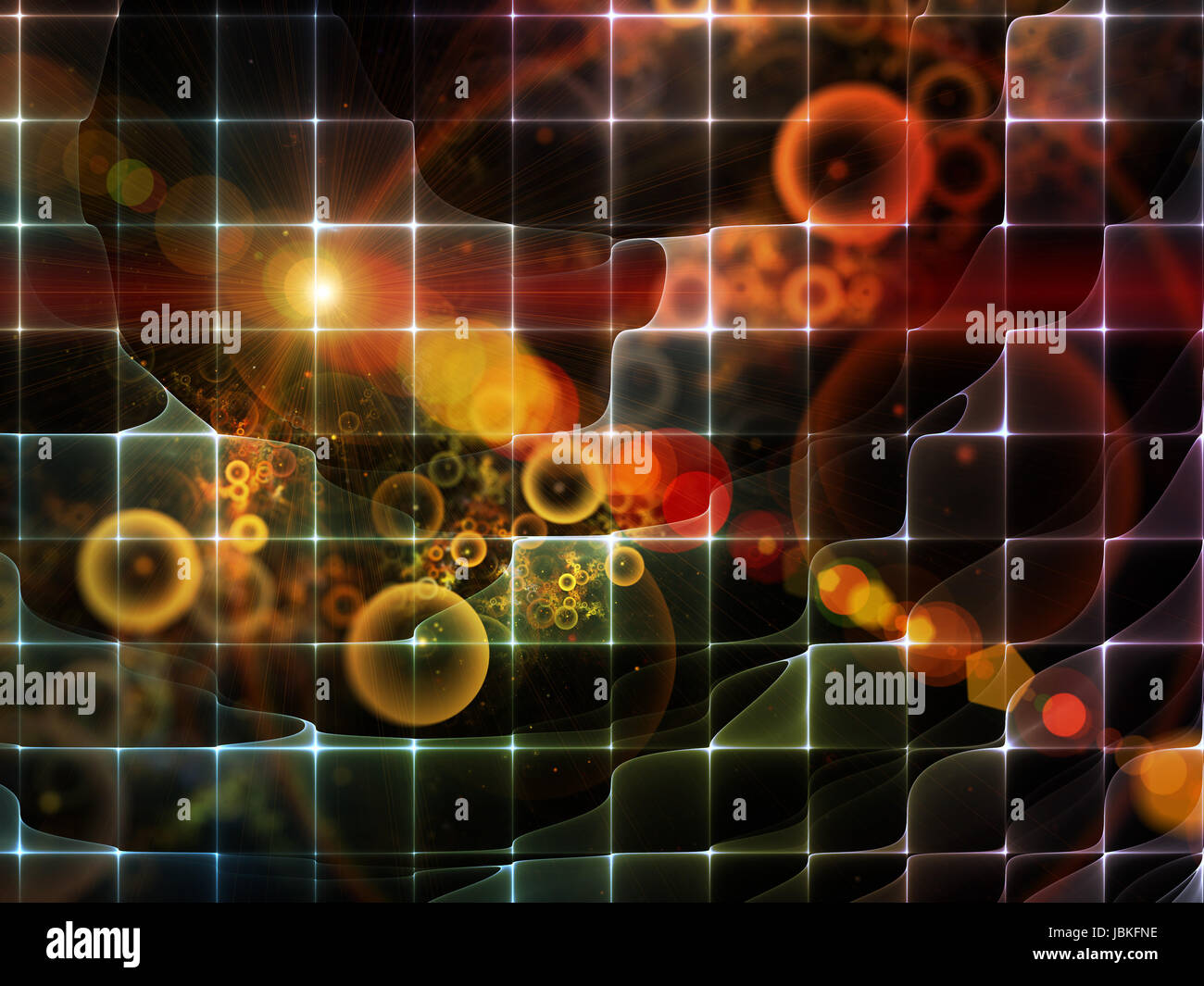 Geometry of Space series. Creative arrangement of conceptual grids ...