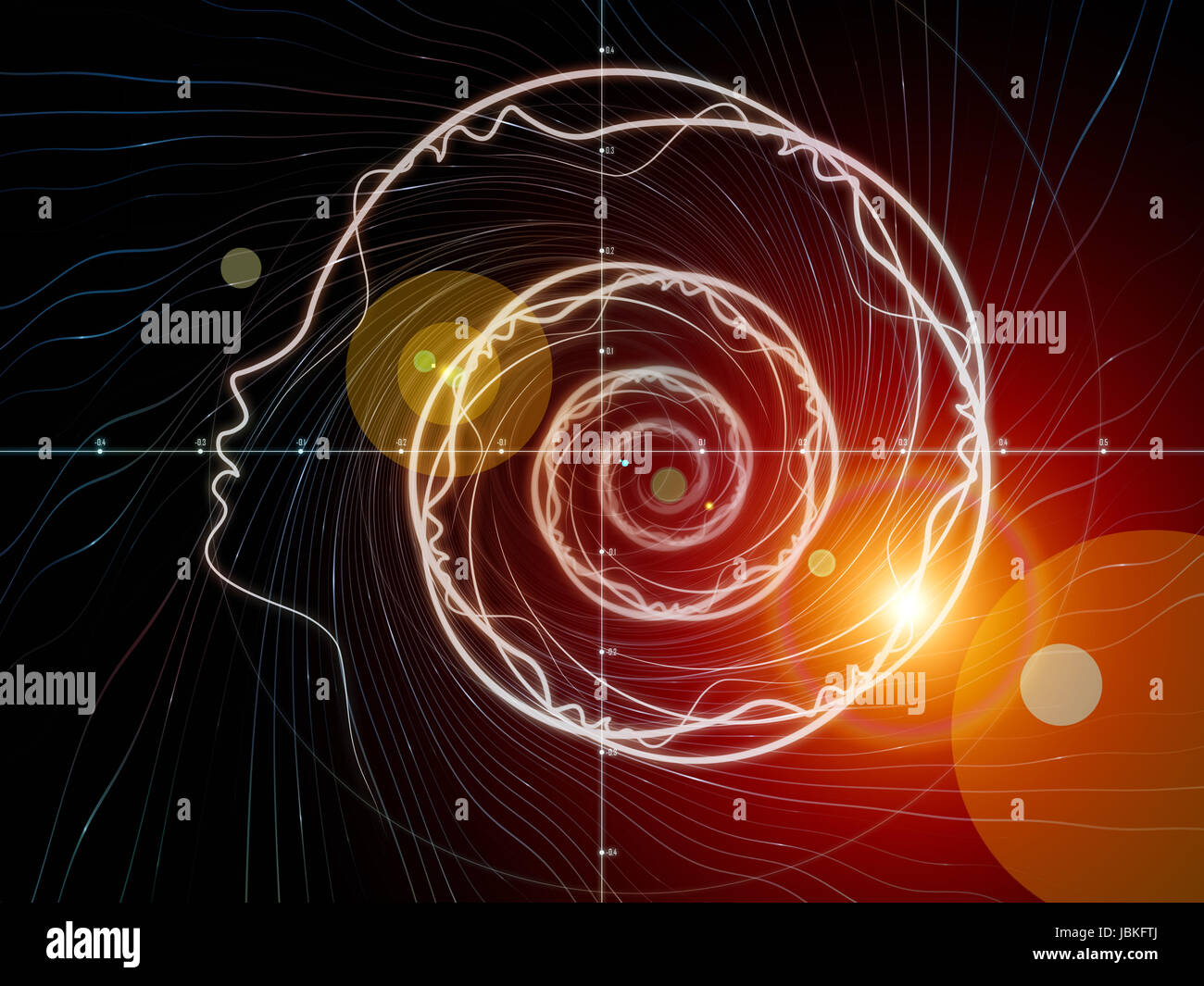 Strange Geometry series. Artistic abstraction composed of line drawing ...