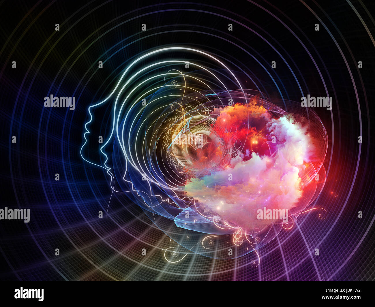 Strange Geometry series. Graphic composition of line drawing, math and ...