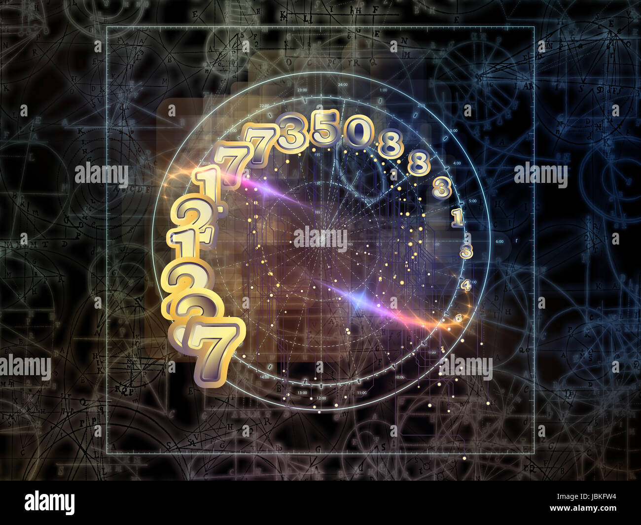 Strange Geometry series. Background design of line drawing, math and ...