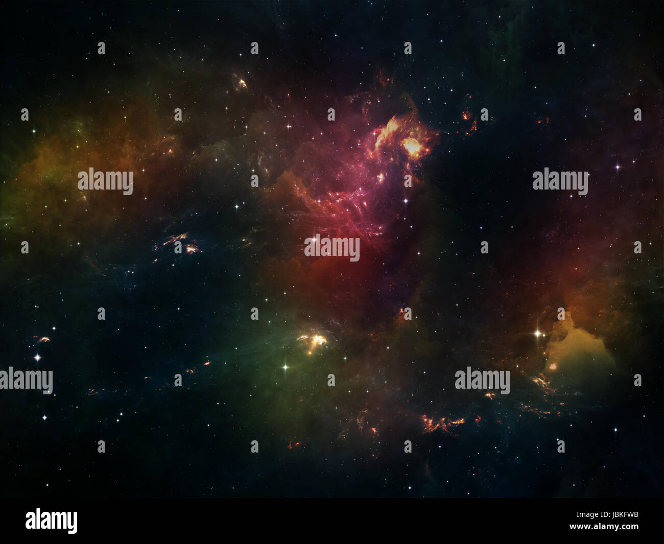 Deep Space series. Abstract design made of nebula, stars and colors on ...
