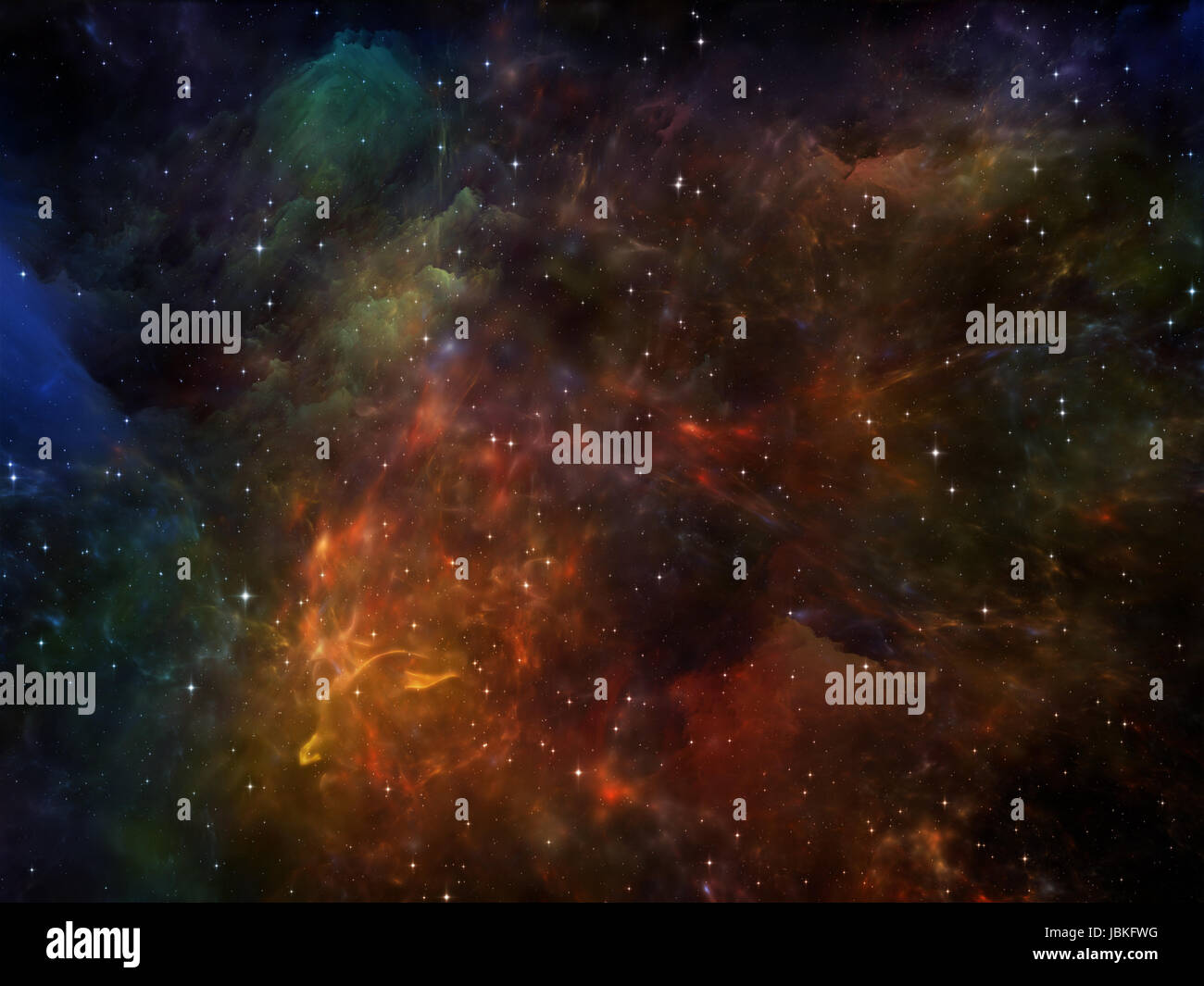 Deep Space series. Design composed of nebula, stars and colors as a ...