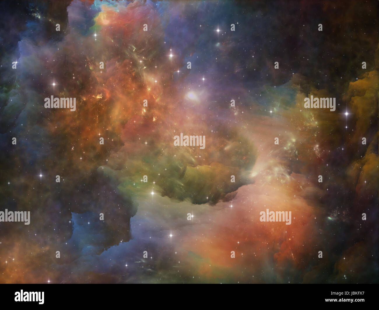 Deep Space series. Backdrop composed of nebula, stars and colors and ...