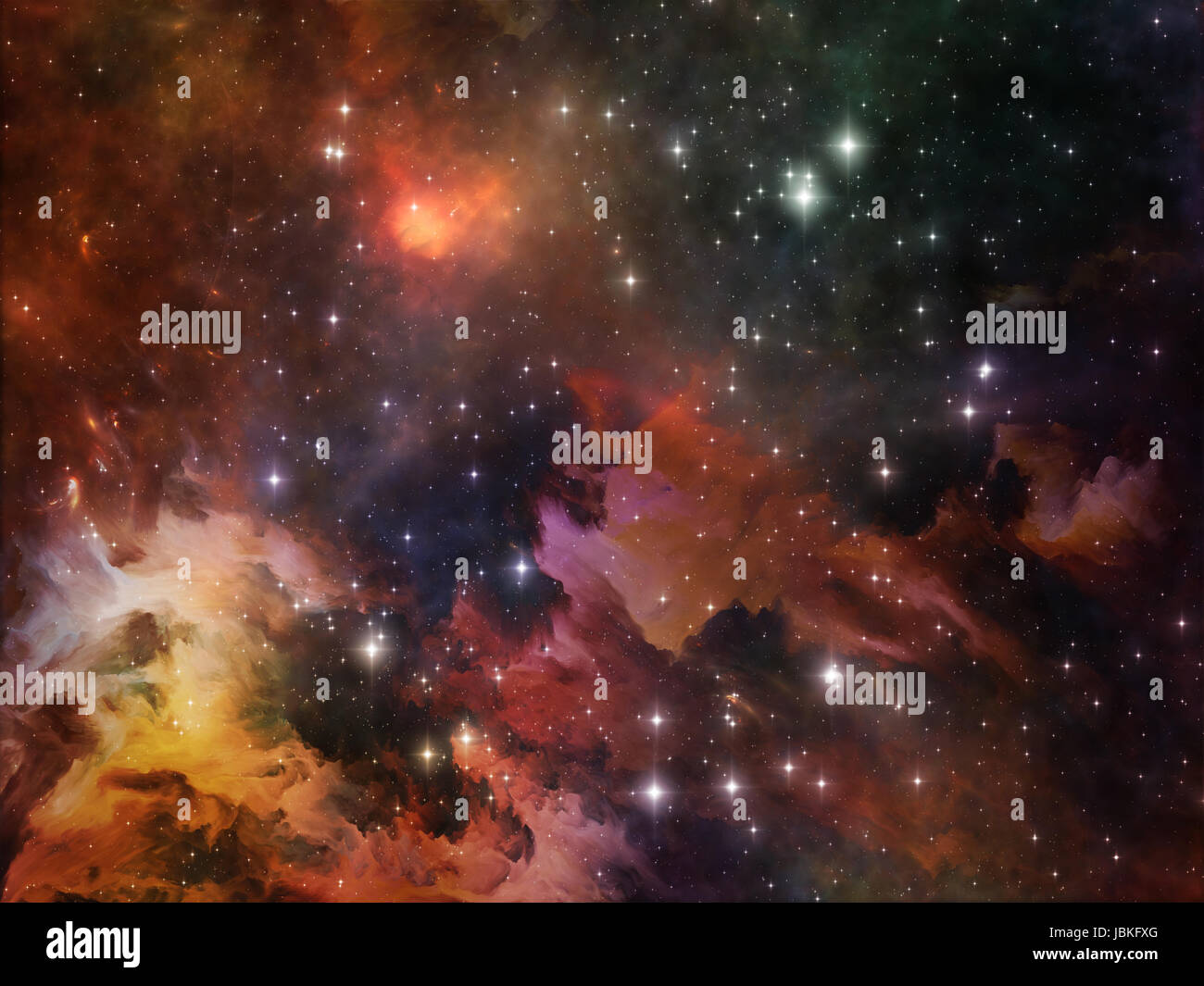 Deep Space series. Composition of nebula, stars and colors to serve as ...