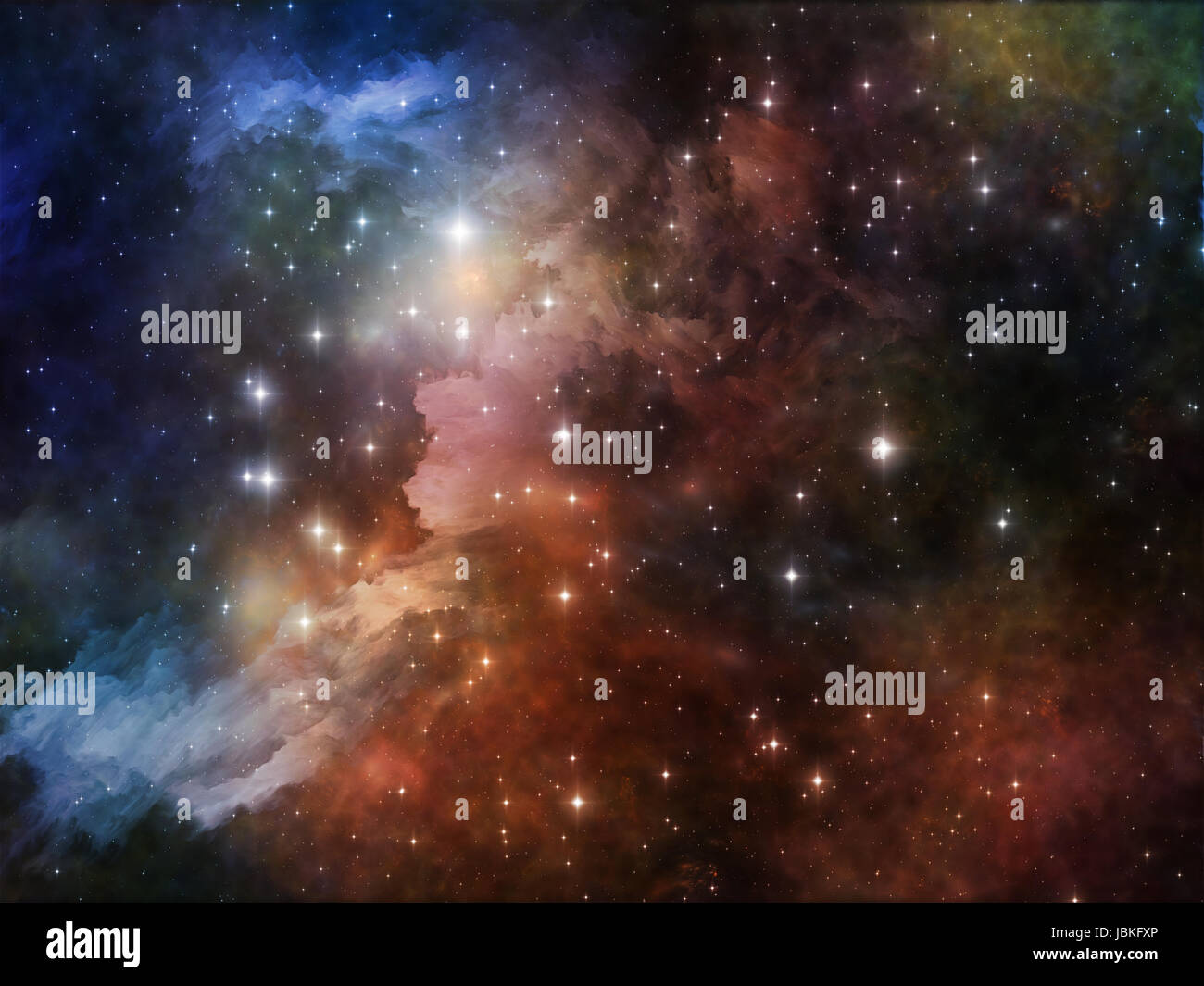 Deep Space series. Backdrop composed of nebula, stars and colors and ...
