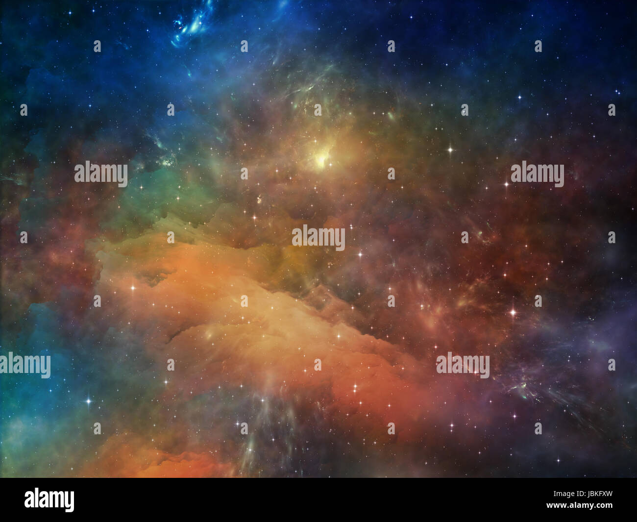 Deep Space series. Backdrop composed of nebula, stars and colors and ...