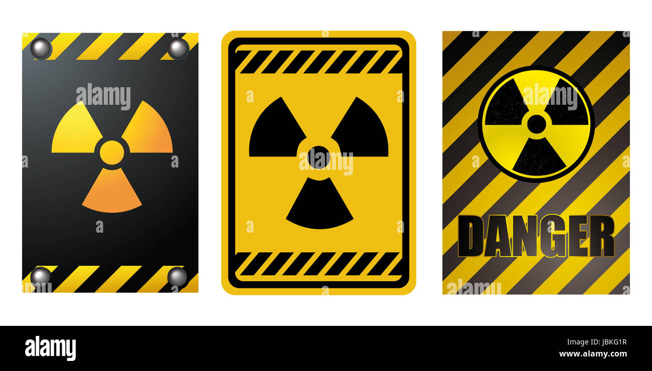 Nuclear energy warning. Illustration Stock Photo - Alamy