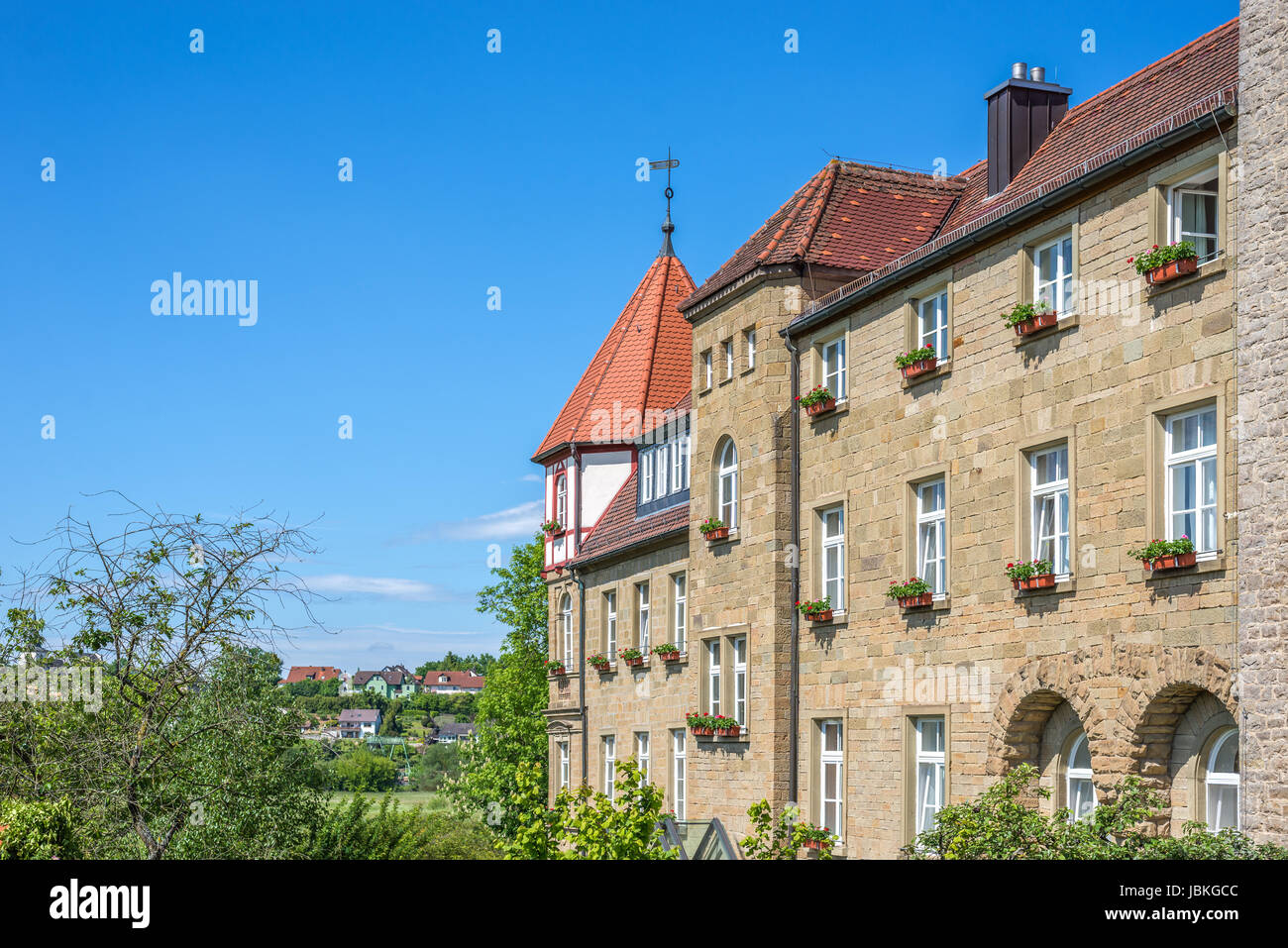 beautiful monastery facade Stock Photo - Alamy
