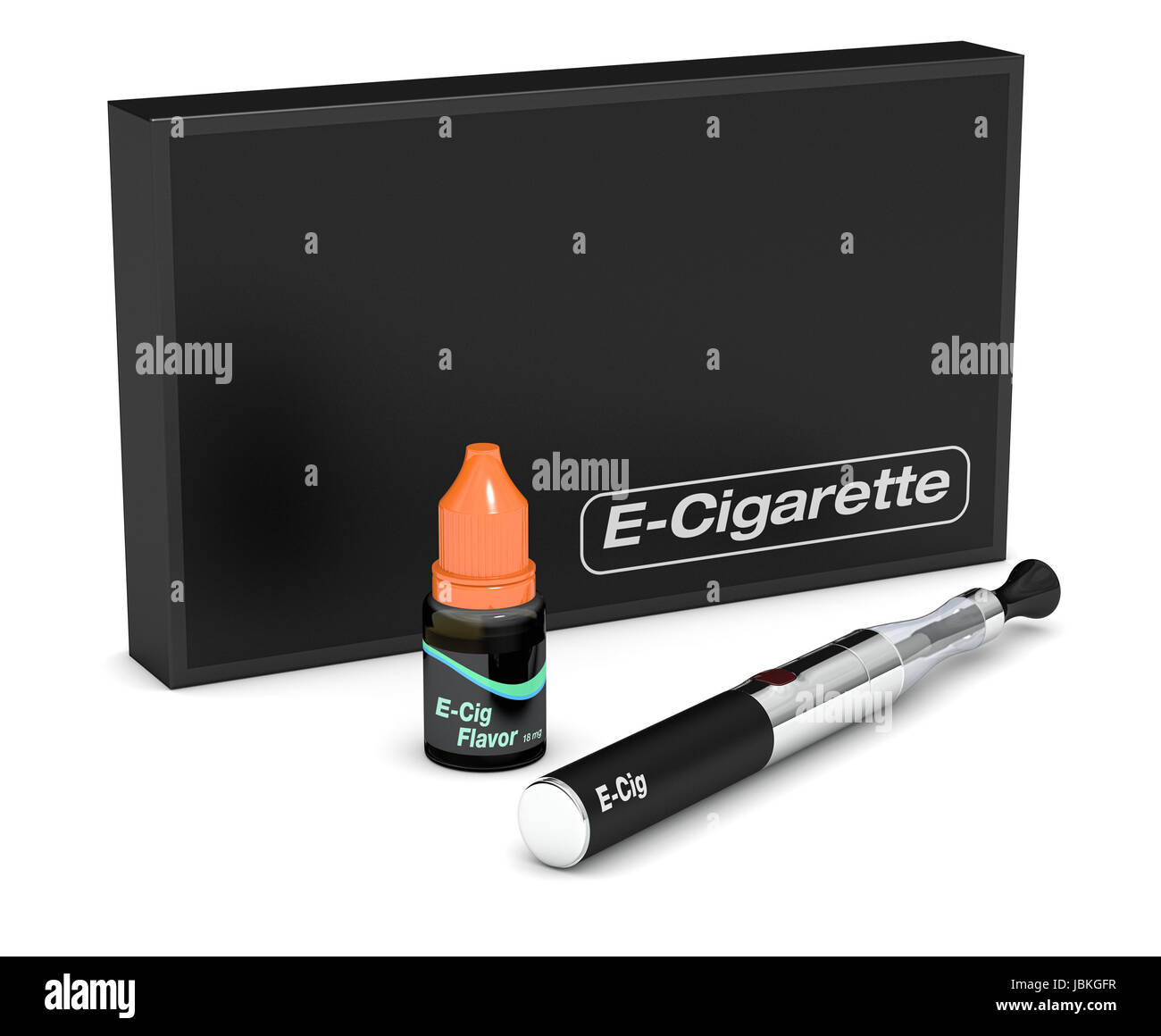 complete kit for electronic cigarette (3d render Stock Photo - Alamy