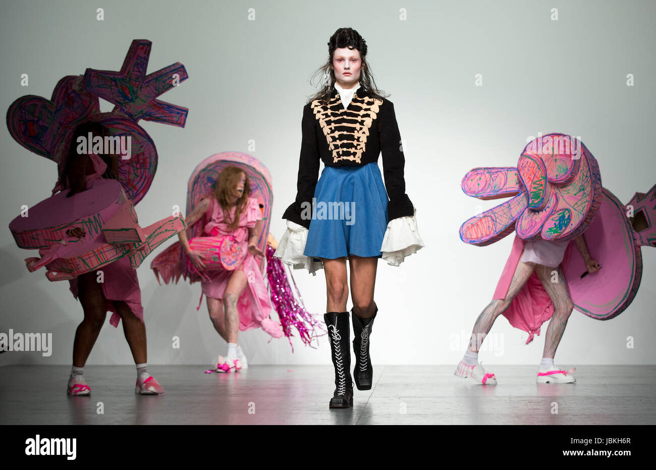 Models on the Charles Jeffrey LOVERBOY catwalk during the London ...