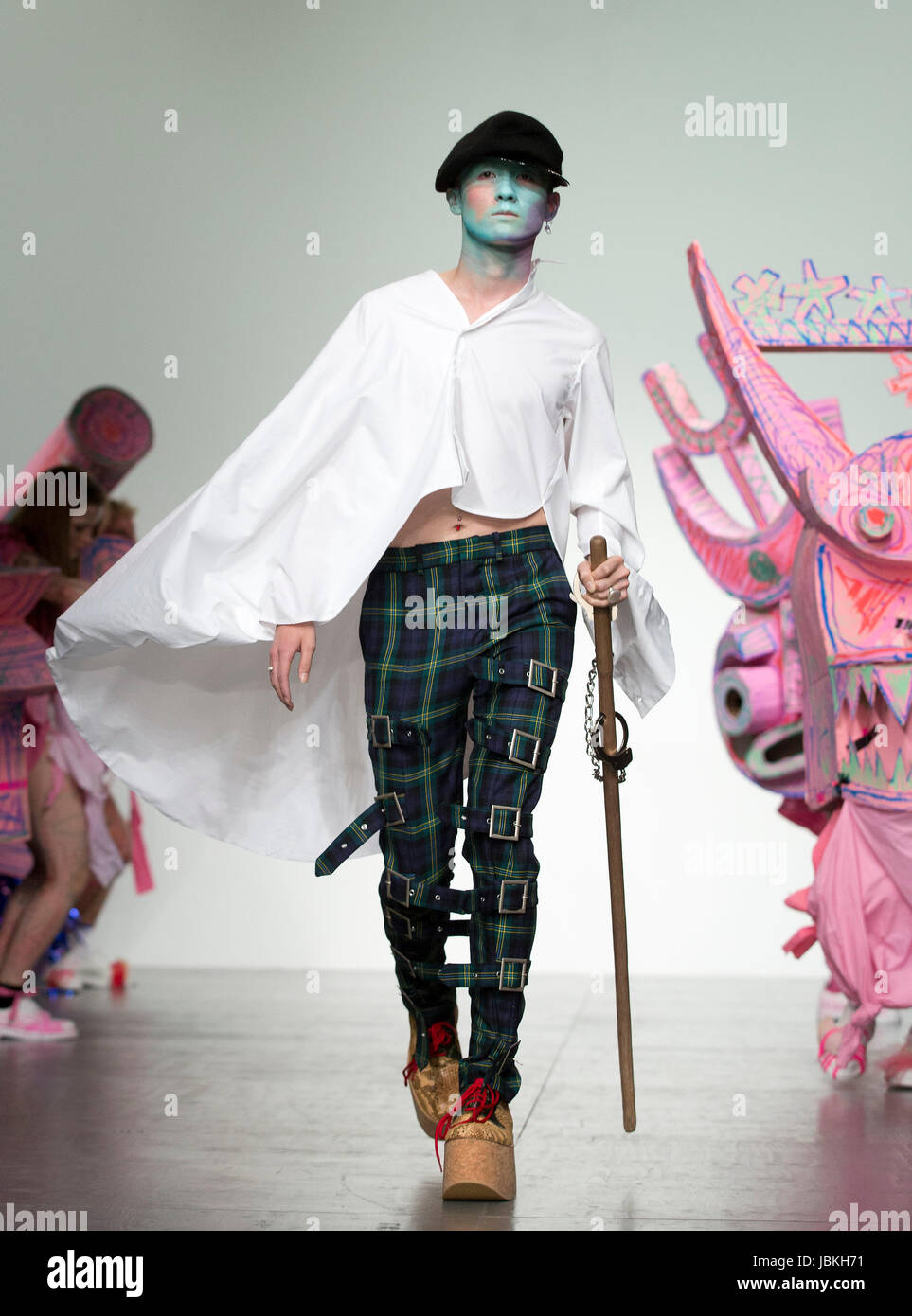 Models on the Charles Jeffrey LOVERBOY catwalk during the London ...