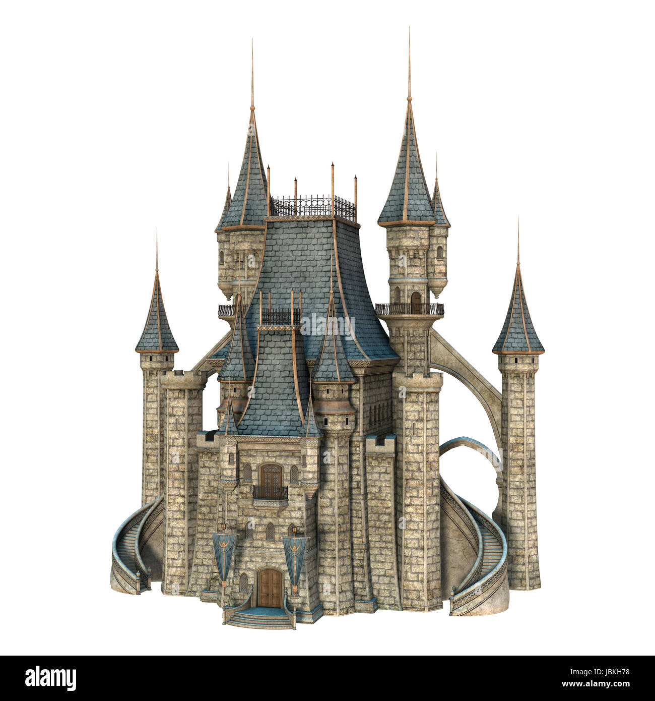 Fantasy castle render hi-res stock photography and images - Alamy