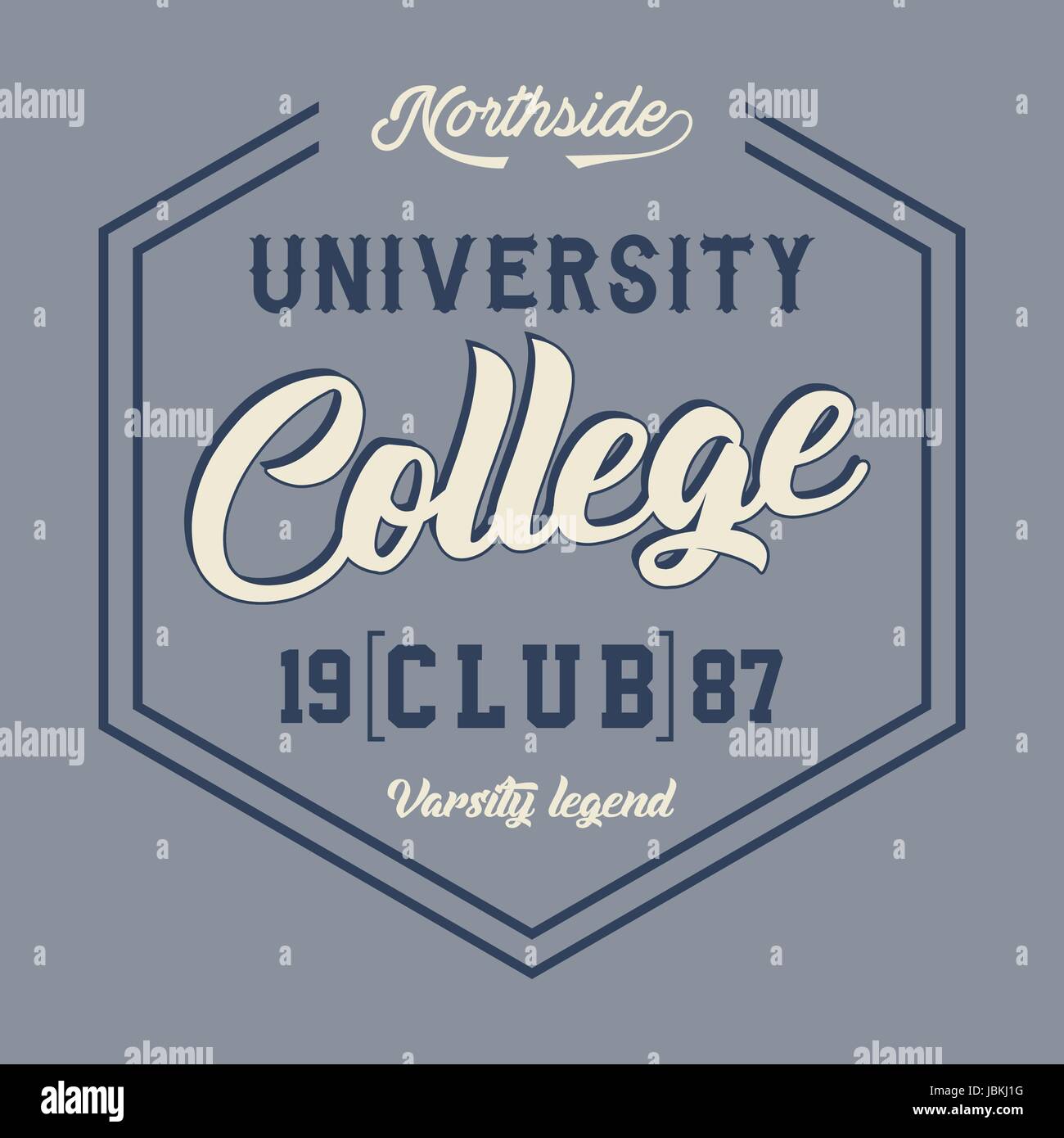 Vintage university sports Stock Vector Images - Alamy