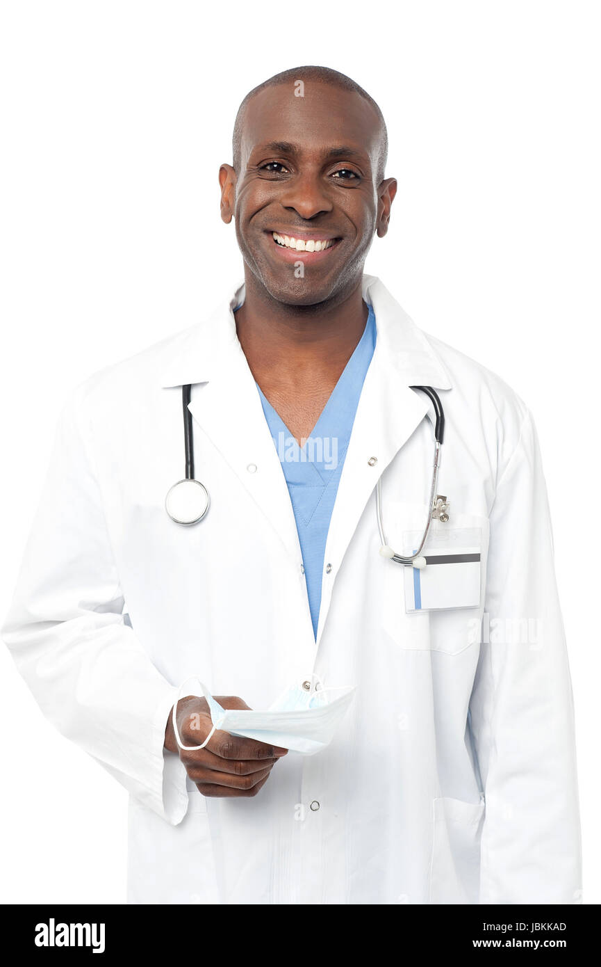 Smiling doctor with stethoscope around his neck Stock Photo - Alamy
