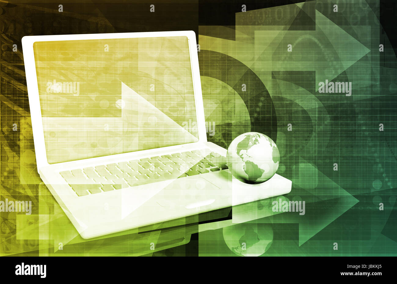 Internet Technology and a Global Network System Art Stock Photo - Alamy