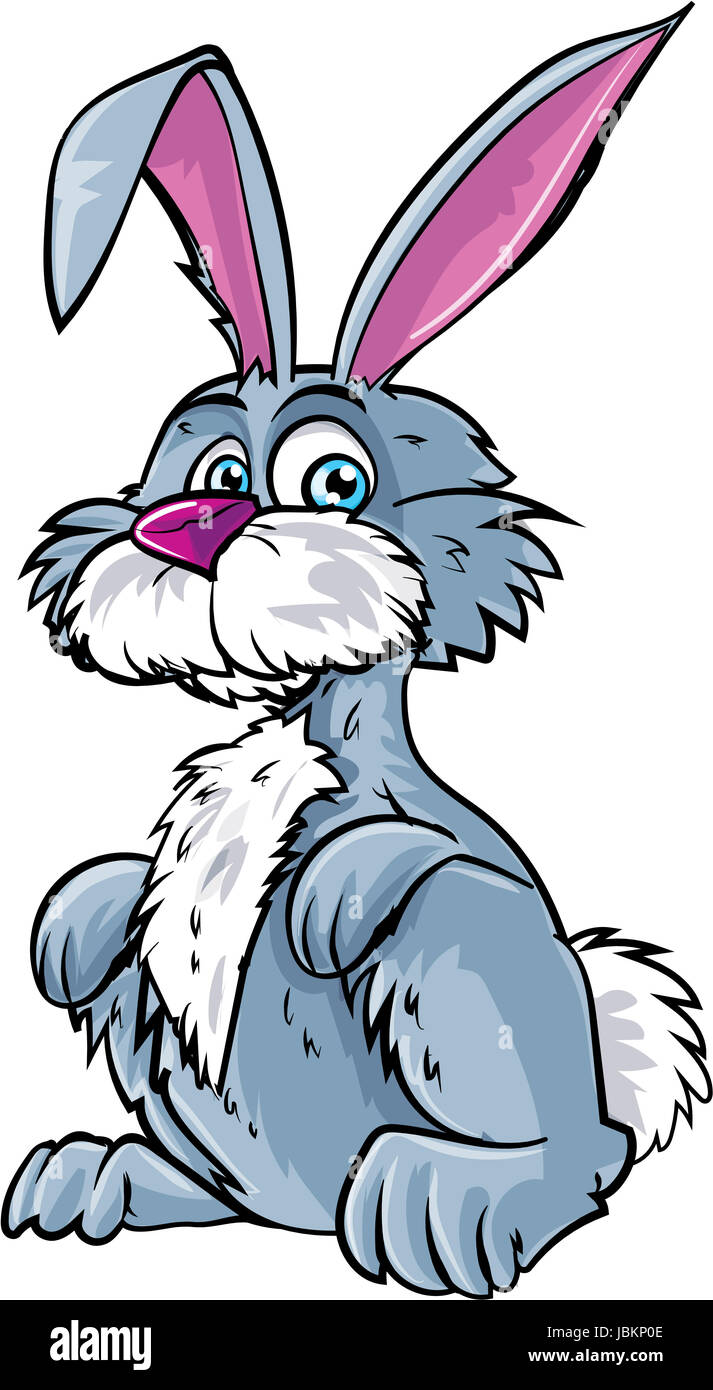 Cute rabbit cartoon. Isolated Stock Photo - Alamy