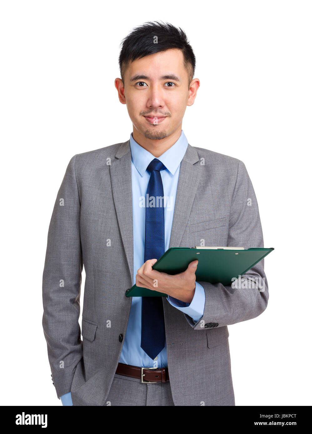 Corporate man holding clipboard posing hi-res stock photography and ...