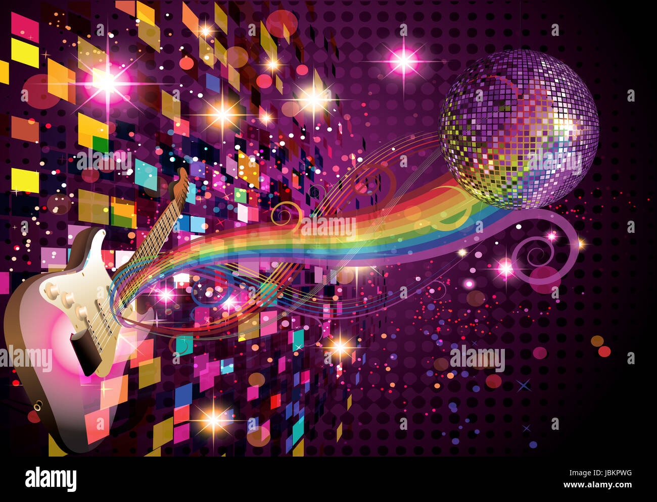 Music on colorfull background Stock Photo - Alamy