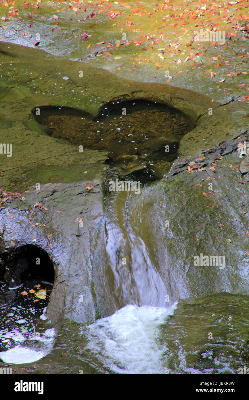 Rocky Stream at Nomizo-no-Taki Waterfalls in Kimitsu Chiba Japan Stock ...