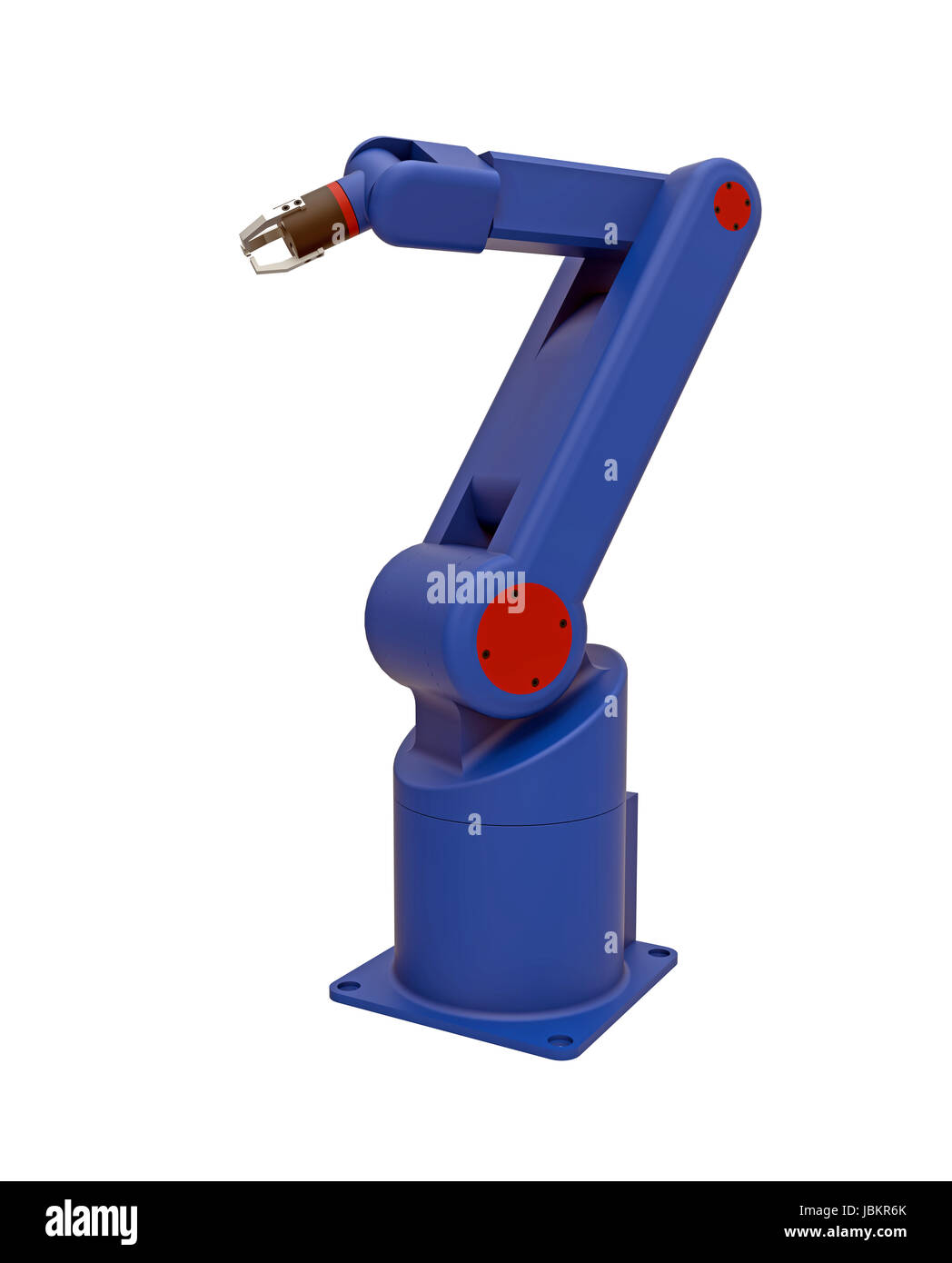 Robot 6 axis, 3d render isolated on white Stock Photo - Alamy