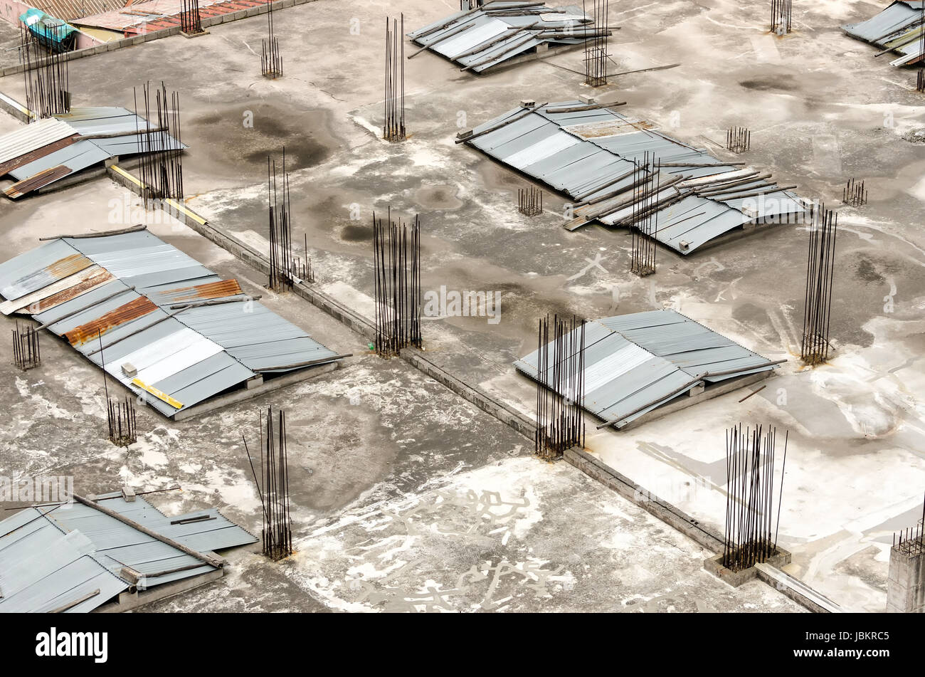 construction work corrugated sheet iron Stock Photo - Alamy
