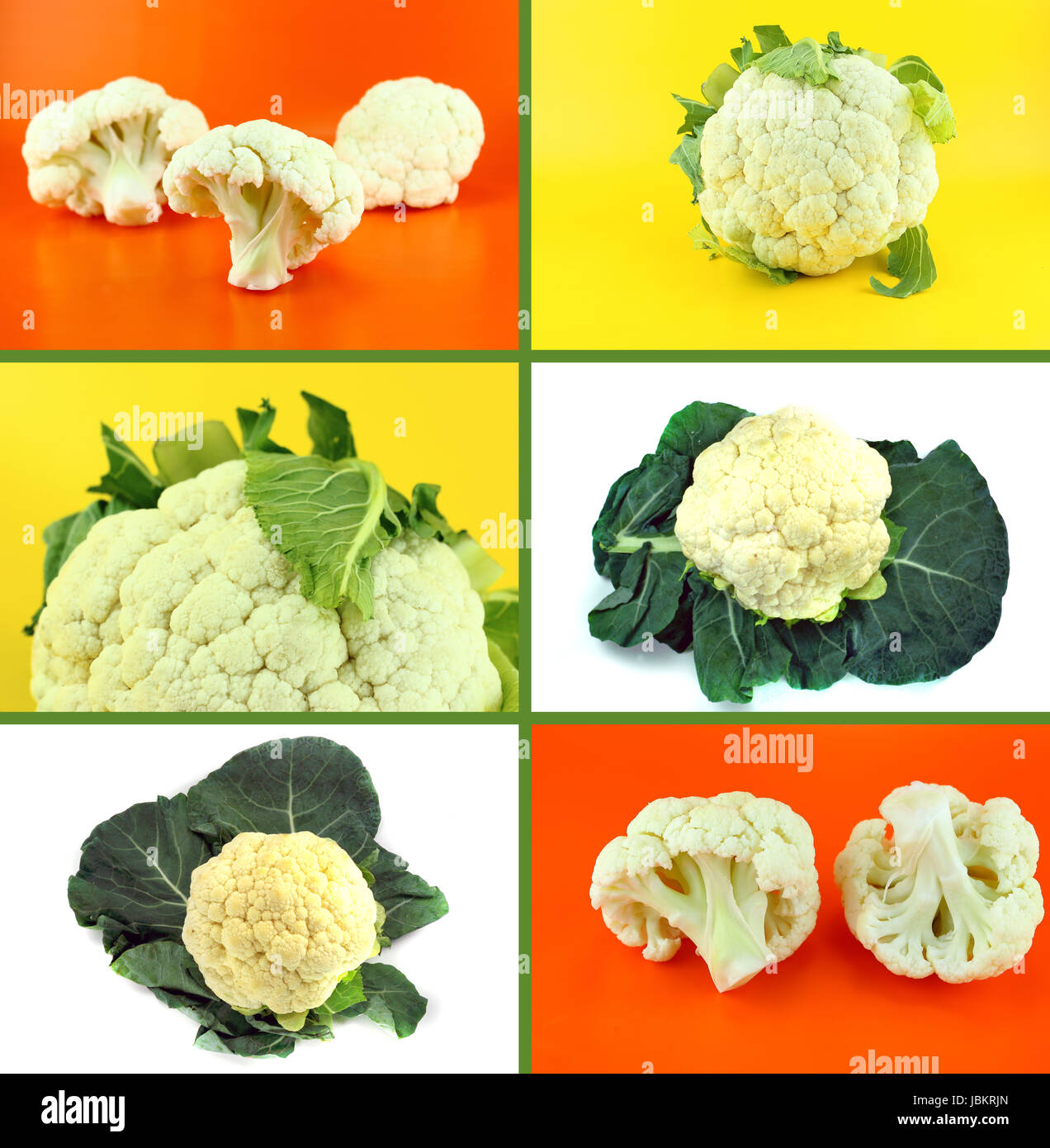 Healthy and organic food, Set of fresh cauliflower Stock Photo - Alamy