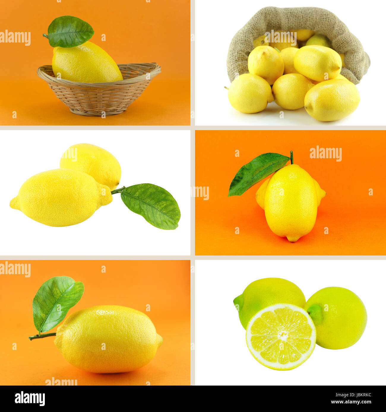 Healthy and organic food, Set of fresh Lemon Stock Photo - Alamy