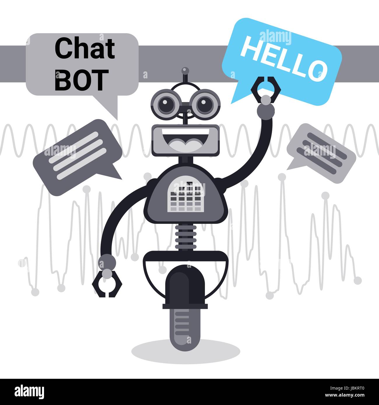 Chatbot graphic Stock Vector Images - Alamy