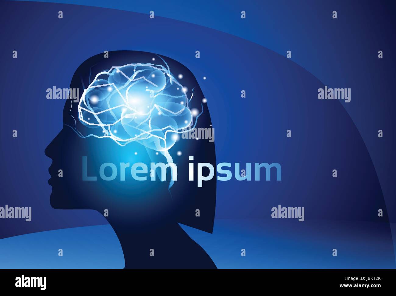 Female Brain Neurons Activity Medicine Thinking Intelligence Concept ...