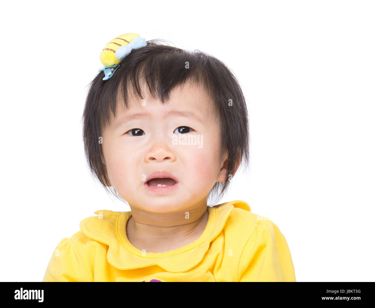 Asian baby girl crying Stock Photo - Alamy