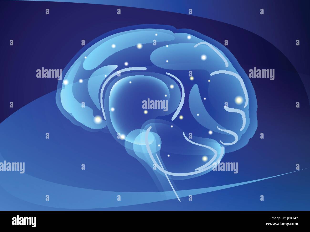 Brain Neurons Activity, Medicine Thinking Intelligence Concept Banner ...