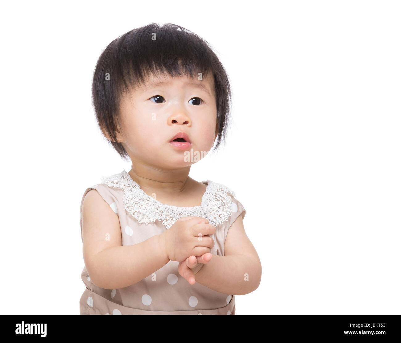 Asia baby girl clapping hand Stock Photo - Alamy