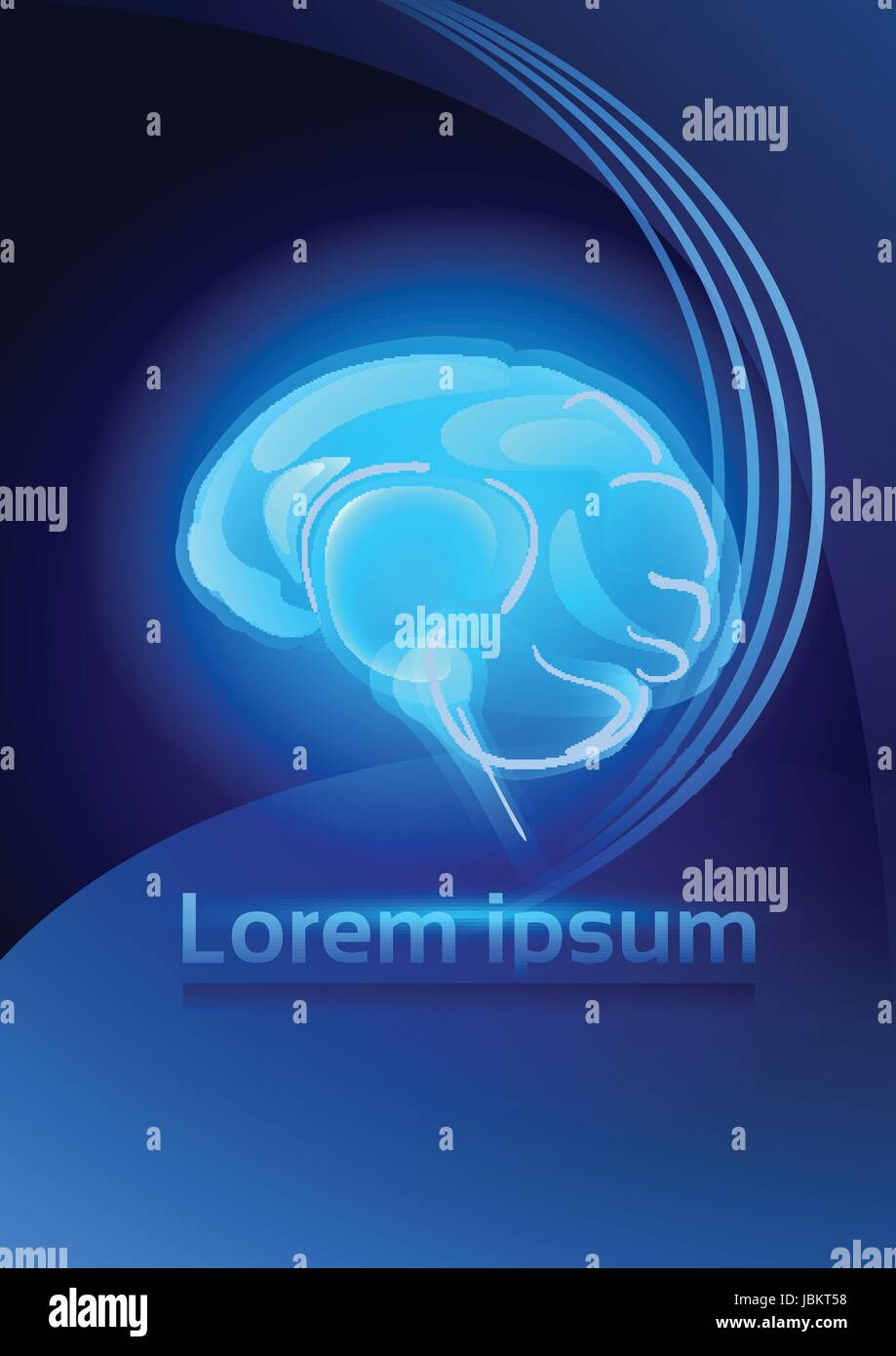 Brain Neurons Activity, Medicine Thinking Intelligence Concept Banner ...