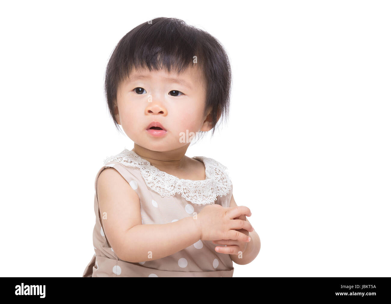 Asia baby girl clapping hand Stock Photo - Alamy