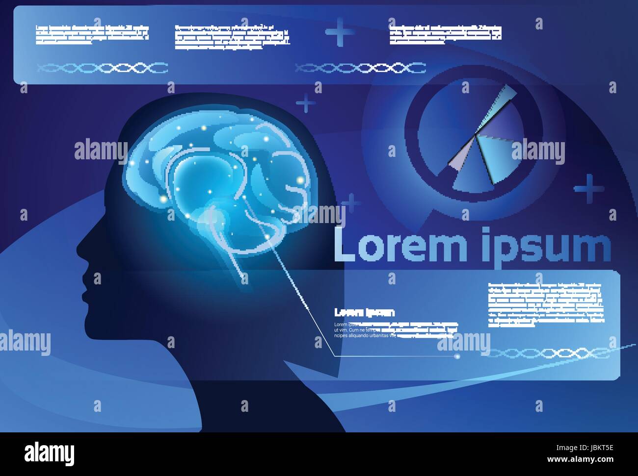 Female Brain Neurons Activity Infographic, Medicine Thinking ...