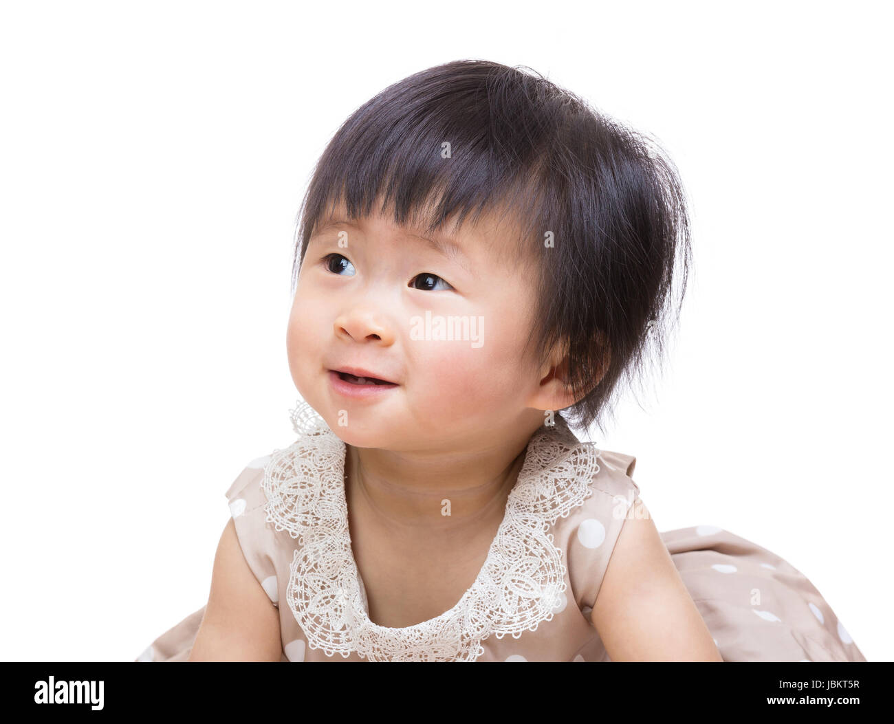 Little girl looking up Stock Photo - Alamy